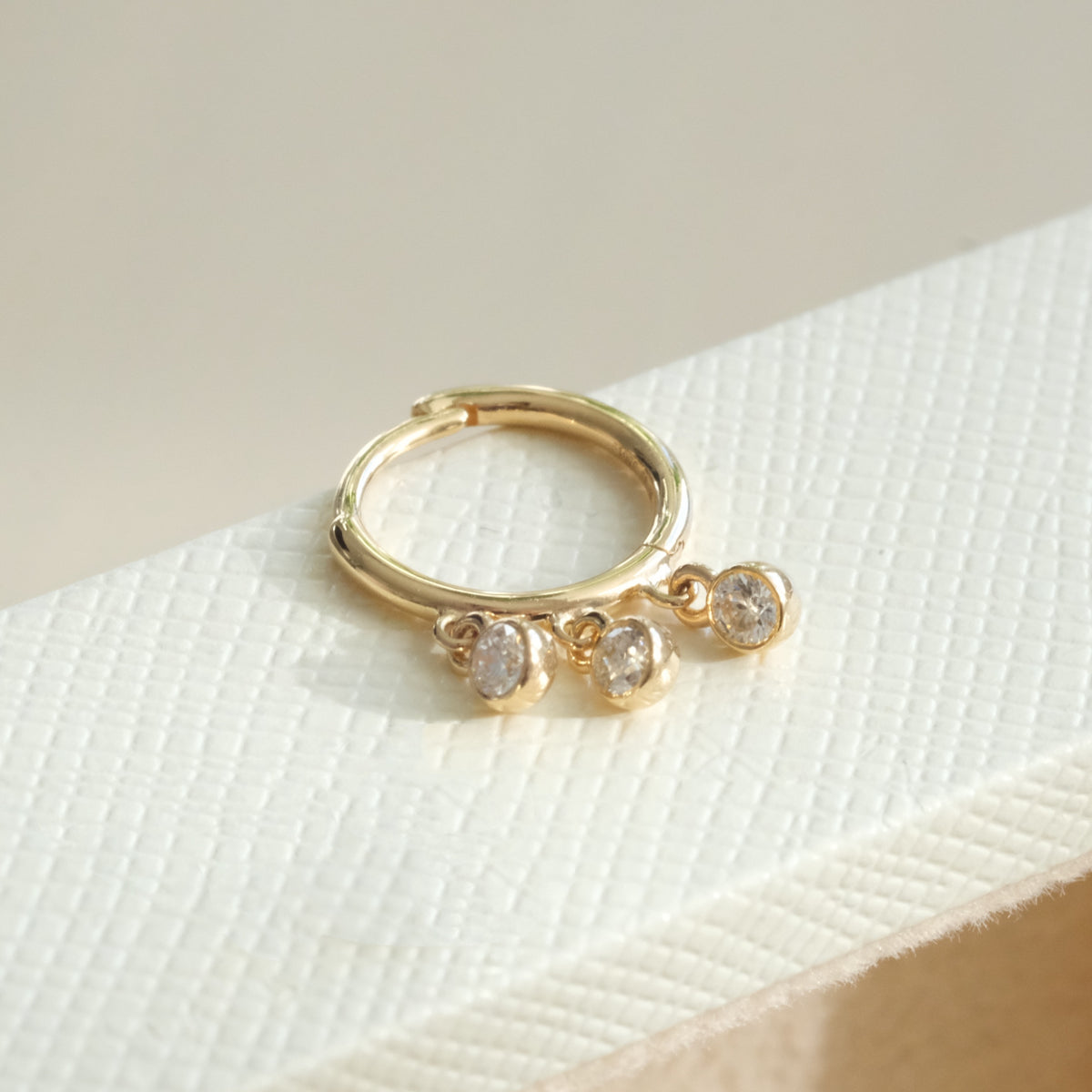 Floating Diamond Hoops | Uno.London | UNO.LONDON