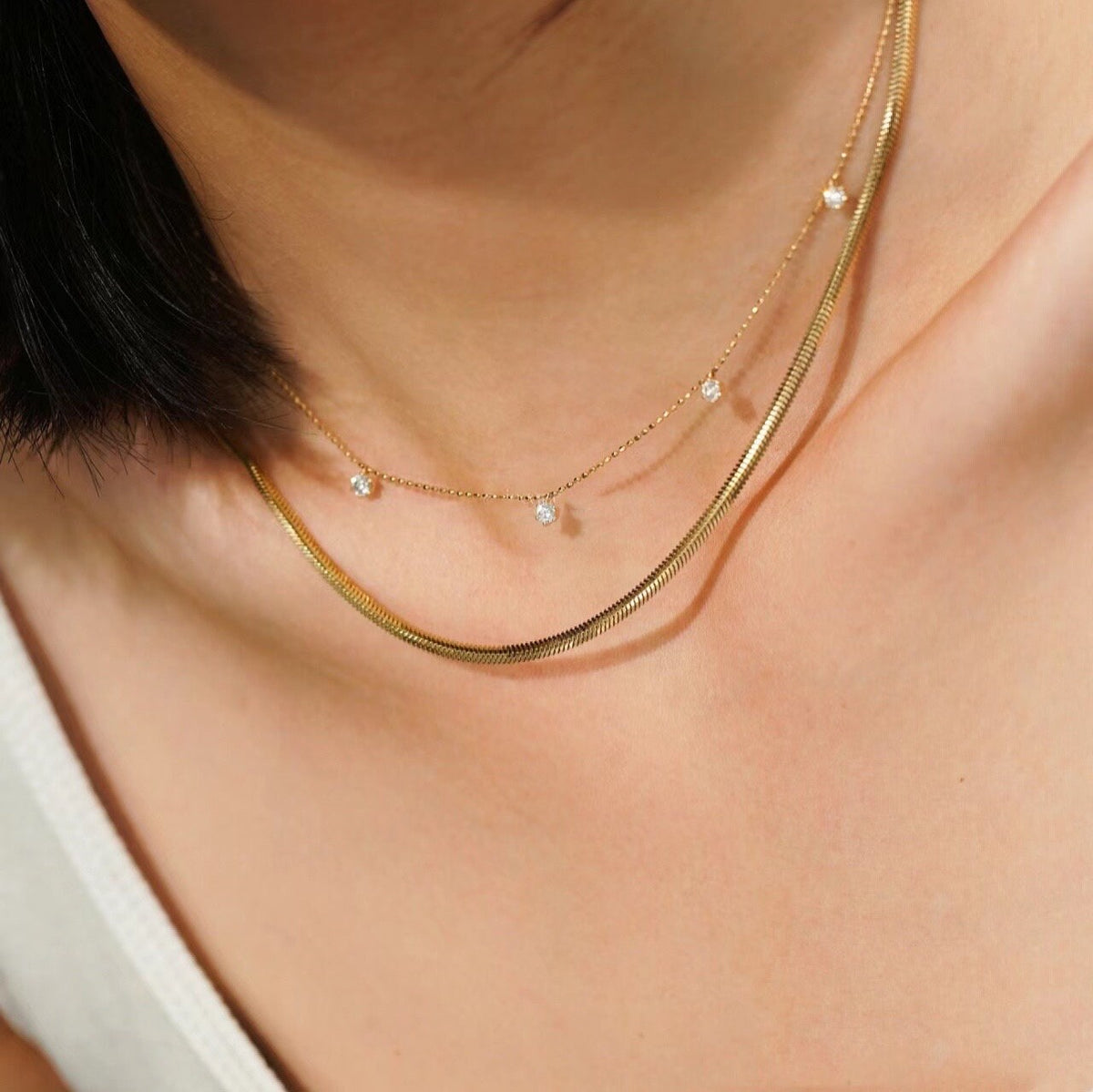 Floating Diamond Necklace | Uno.London | UNO.LONDON